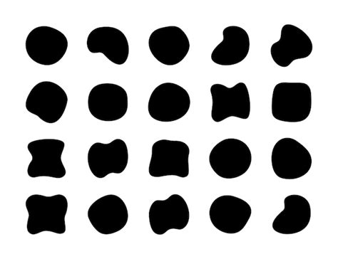 Premium Vector Liquid Blob Shapes Vector Organic Random Forms Black