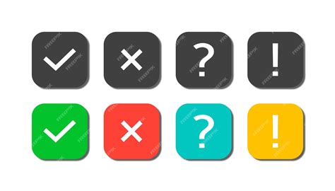 Premium Vector Collection Round Buttons With Sign Done Error