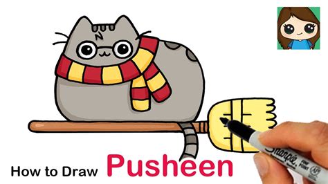 How To Draw Pusheen Harry Potter Easy