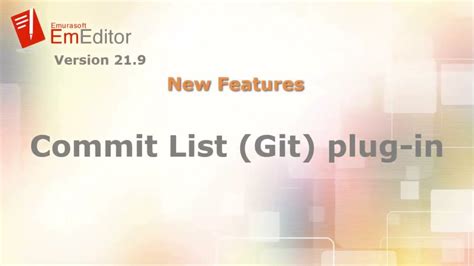 Emeditor Text Editor Commit List  Plug In Youtube