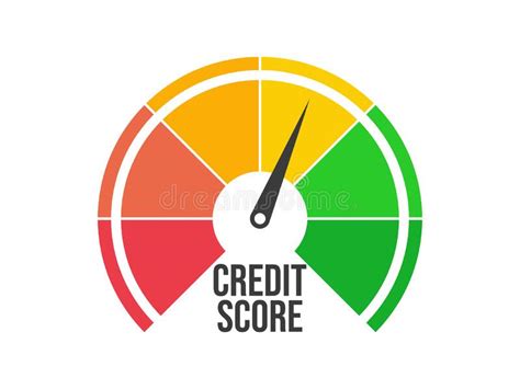 Fair Credit Score Credit Rating Indicator Isolated On White Background Fair Credit Score Credit Rating Indicator Isolated On White Background