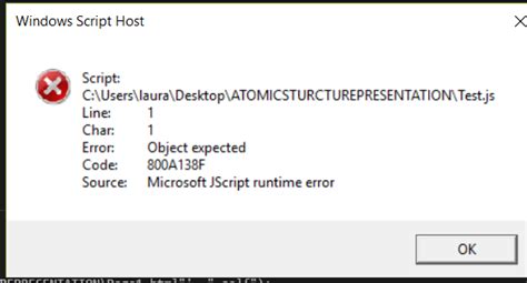 Javascript Why Is My Js Code Not Working An Obect Expected Error On