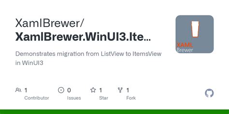 Github Xamlbrewerxamlbrewerwinui3itemsviewsample Demonstrates Migration From Listview To