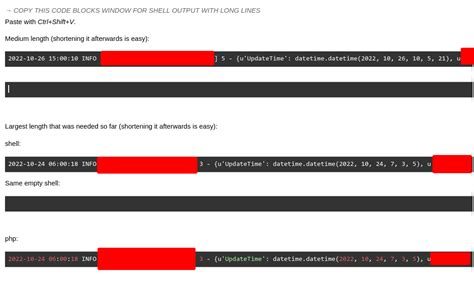 Formatting How To Get A Very Wide Code Block In Code Blocks Extension