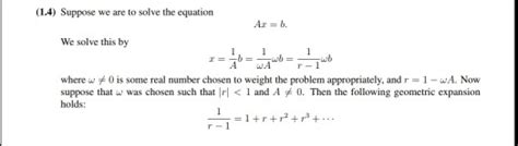 14 Suppose We Are To Solve The Equation Axb We