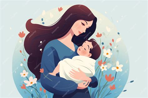 Premium Ai Image Visualizing Maternal Bonds In Art Vibrant Expressions Of Affection And Care