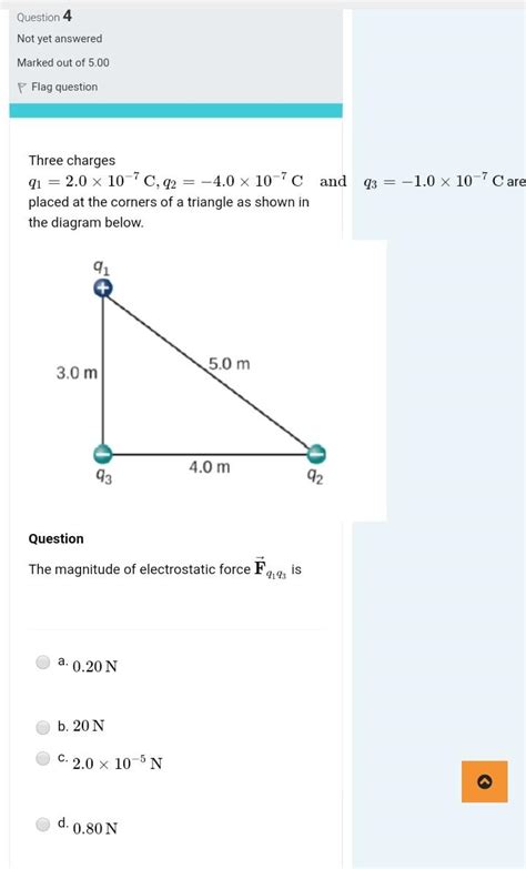 Solved Three Charges Q120×10−7cq2−40×10−7c And