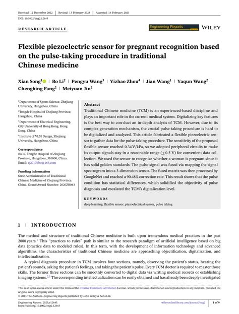Pdf Flexible Piezoelectric Sensor For Pregnant Recognition Based On