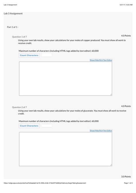 solved lab 3assignment lab 3assignment part 1 of 1 4 0