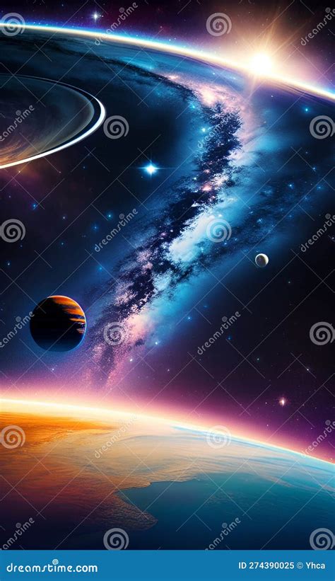 Space Exploration Illustration Artificial Intelligence Artwork Generated Stock Illustration