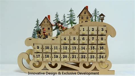Plywood Laser Cut Light Up Christmas Wooden Advent Calendar Buy