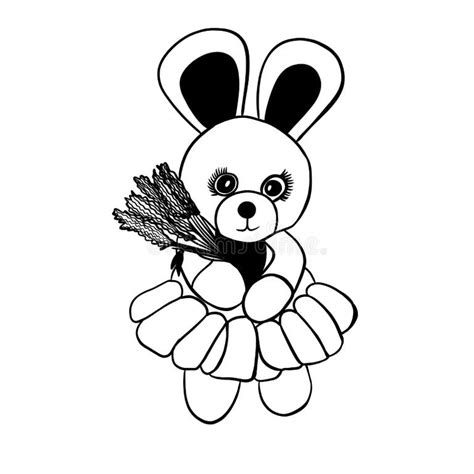 Девочка с цветами в красивой юбке кролика Иллюстрация штока иллюстрации насчитывающей разыгрыш