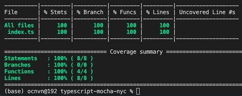 Test Coverage Report In Typescript With Mocha And Nyc By Carlos