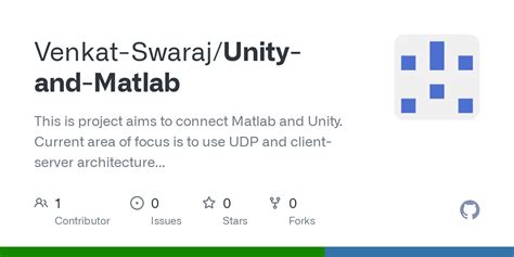 Github Venkat Swarajunity And Matlab This Is Project Aims To Connect Matlab And Unity