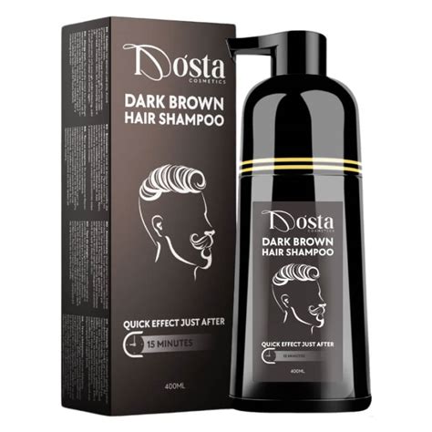 Оцветяващ шампоан за мъже Dosta Dark Brown Hair Shampoo тъмно