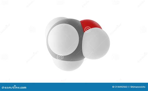 Methanol Molecule Methyl Alcohol Molecular Structure Isolated 3d Model Van Der Waals Stock
