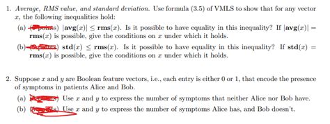 Solved 1 Average RMS Value And Standard Deviation Use Chegg Com