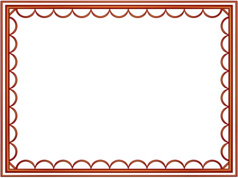 Red Artistic Loop Rectangular Powerpoint Border D BordersUV Associates