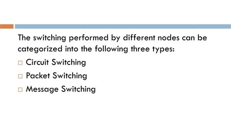 Ppt Switching Techniques Circuit Switching Message Switching Packet