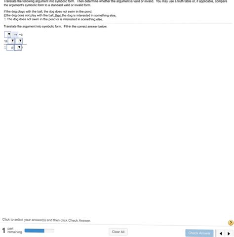 Solved Translate The Following Argument Into Symbolic Form