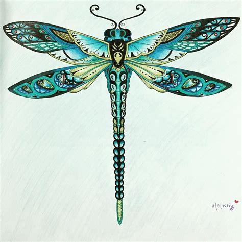 Dragonfly Drawing At Hunter Lilley Blog