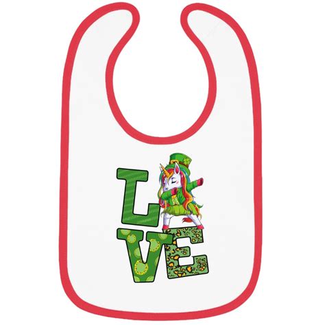 St Patricks Unicorn Love Leprechaun Lepricorn Green Bibs Sold By Normandinetta Sku 148883017