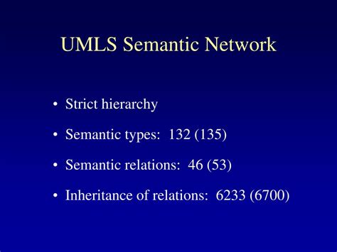 Ppt Experience With Using The Umls Semantic Network To Coordinate Controlled Terminologies For