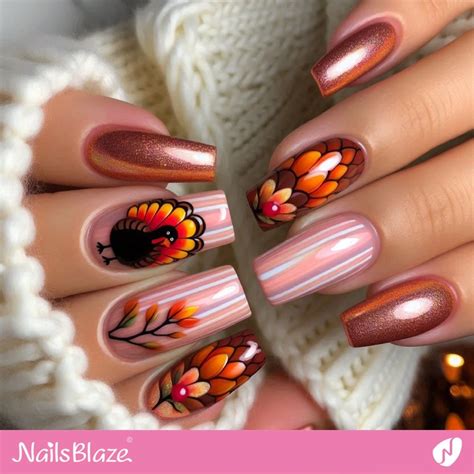 40 Turkey Nail Designs For Thanksgiving 2025