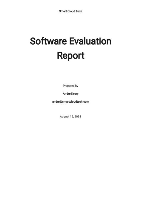 Software Report Template