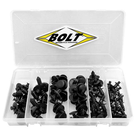 Bolt Nylon Rivet Assortment 120 Piece Kit Affordable Motorcycle