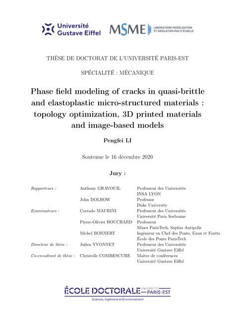 Pdf Phase Field Modeling Of Cracks In Quasi Brittle And Elastoplastic