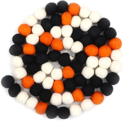 Ash Grld Guirnalda De Pompones De Fieltro De 6 Pies Color Naranja