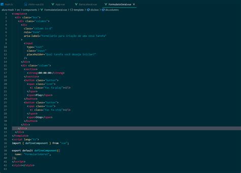 formulário não fica ao lado do menu vue3 explorando o framework