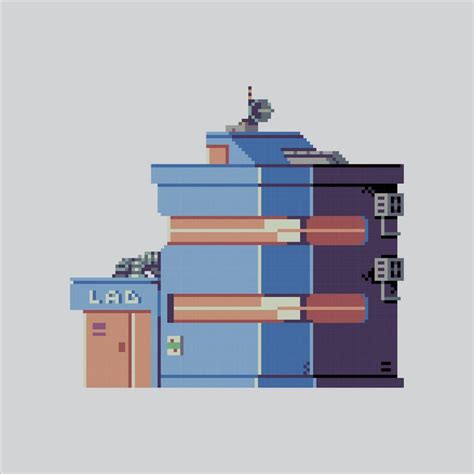 pixel art illustration lab pixelated laboratorium lab laboratorium