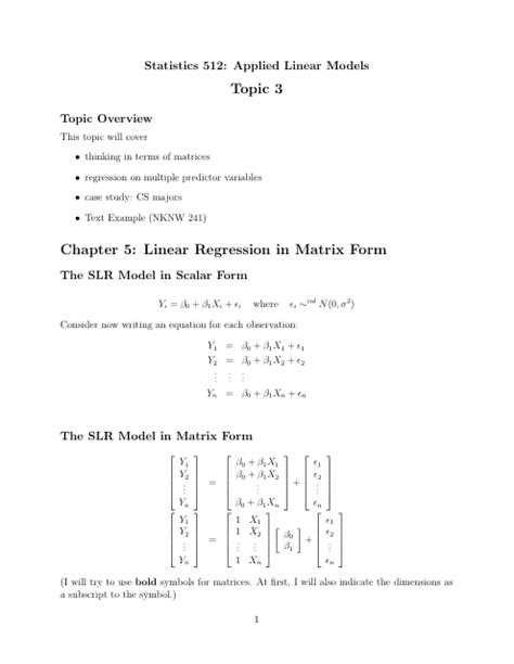 Statistics 512 Applied Linear Models Topic 3 Download Printable Pdf