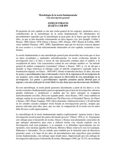 Grounded Theory Methodology Traducción Pdf