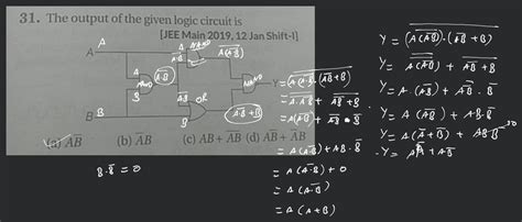The Output Y Of The Given Logic Circuit Is−− Filo