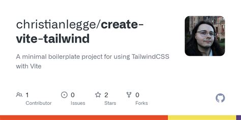 Github Christianlegge Create Vite Tailwind A Minimal Boilerplate Project For Using