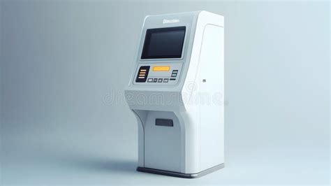 Automated Teller Machine In Simple Modern Setting With High Contrast