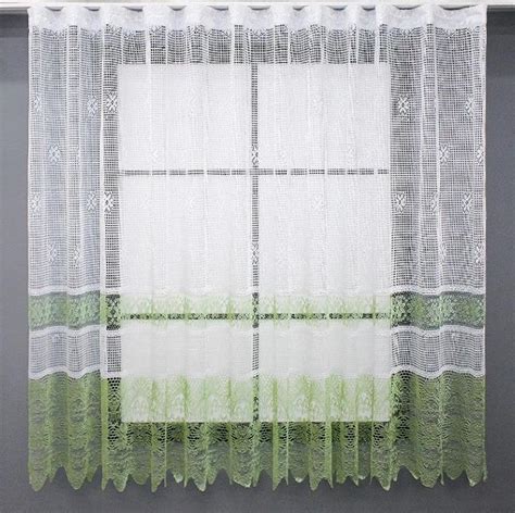 Тюль сітка Juli висота 1 5 м колір білий з зеленим — цена 150 грн в