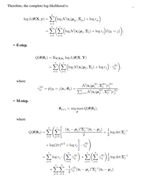 I Need To Derive An Em Expectation Maximization