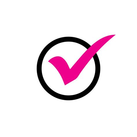 Pink Check Mark Clip Art