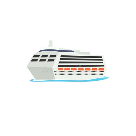 Cruise Ship Logo Icon Vector Illustration Stock Vector Illustration