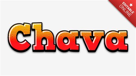Chava Comic Font Text Effect Generator