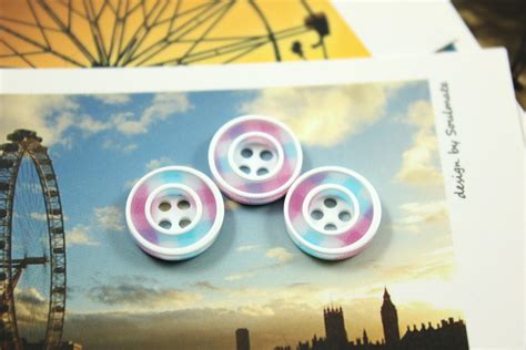 Fresh Buttons Cyan Theme Color RIng Plastic Buttons Etsy