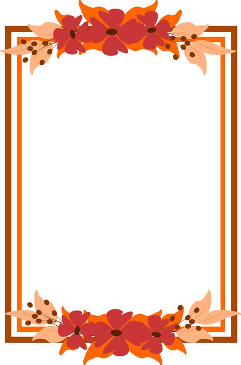 Rectangle Floral Frame Clipart 32858426 Png