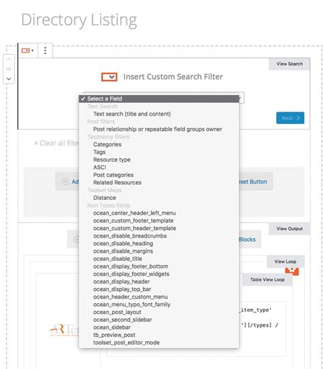 Views Block Editor Not Showing Custom Fields In Search Toolset