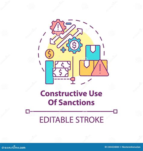 Constructive Use Of Sanctions Concept Icon Stock Vector Illustration Of Management Solution