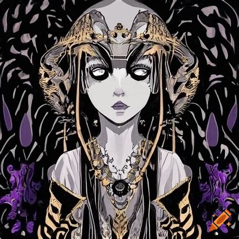 Art Of A Pale Skinned Bene Gesserit Surrounded By Violets On Craiyon