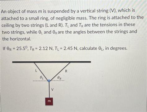 Solved An Object Of Mass M Is Suspended By A Vertical String Chegg